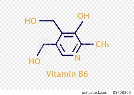 Vitamin B6 chemical formula. Vitamin B6... - Stock Illustration ...