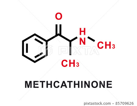 Methcathinone chemical formula. Methcathinone... - Stock Illustration ...