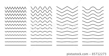 Line wave stroke zigzag vector. Squiggle curve... - Stock Illustration ...