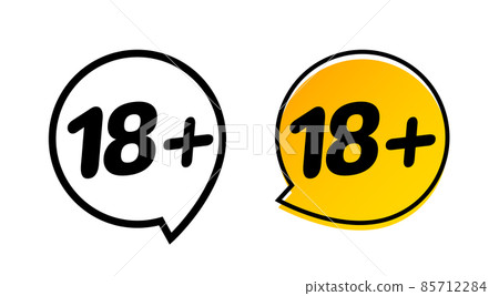 18 plus adult only vector sign icon. 18 plus... - Stock Illustration ...