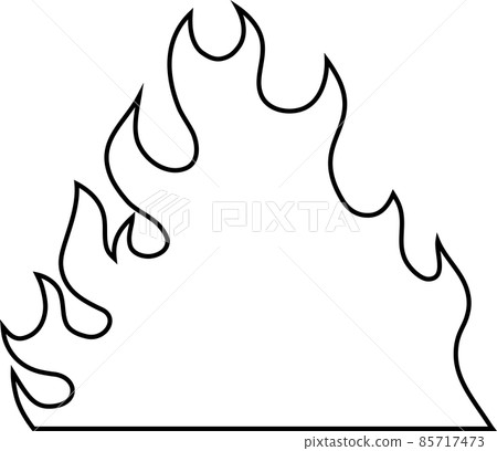 Simple, monochromatic flame illustration on fire - Stock Illustration ...