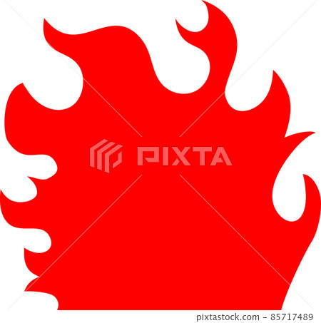 Simple, monochromatic flame illustration on fire - Stock Illustration ...