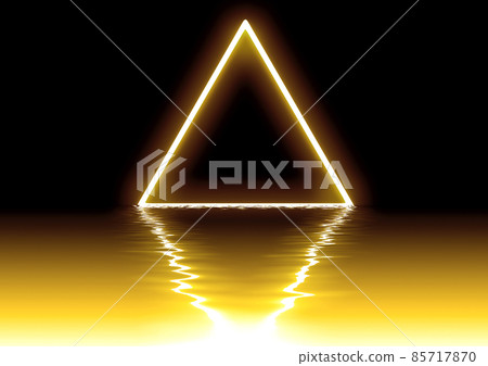 3d illustration of a triangle of light floating... - Stock Illustration ...