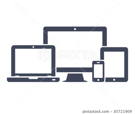 Set of digital devices icons vector... - Stock Illustration [85721909] - PIXTA
