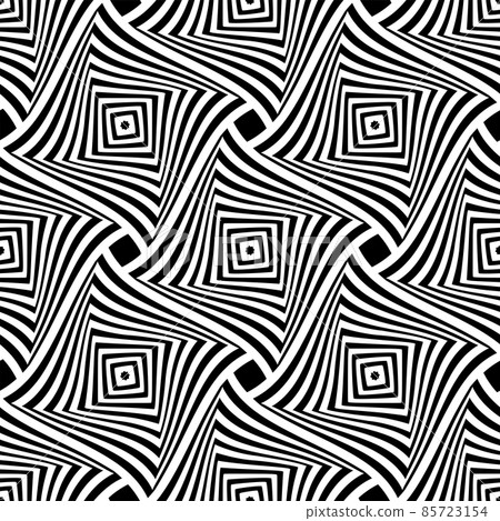 Abstract seamless op art pattern. Twisting... - Stock Illustration ...