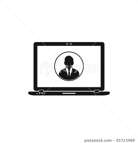 Online Business Help Icon. Flat style vector EPS. - Stock Illustration ...