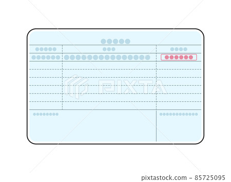 Illustration of the back of the residence card - Stock Illustration ...