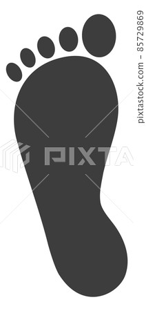 Step mark icon. Human foot print logo - Stock Illustration [85729869 ...