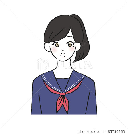 Illustration of a female facing the front Student - Stock Illustration ...