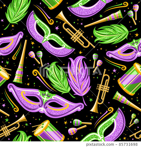 Vector Carnival Seamless Pattern - Stock Illustration [85731698] - PIXTA