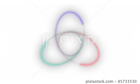CG circle 3 different color ellipses - Stock Illustration [85733530 ...