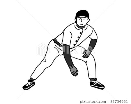 Baseball player aiming for stealing - Stock Illustration [85734961] - PIXTA