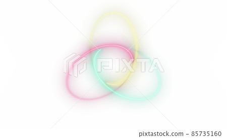 CG circle 3 different color ellipses - Stock Illustration [85735160 ...