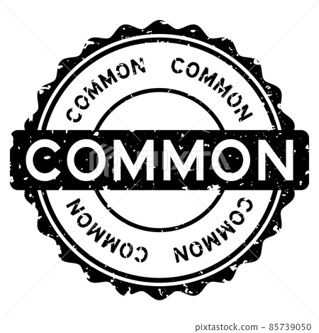 Grunge black common word round rubber seal...-插圖素材 [85739050] - PIXTA圖庫