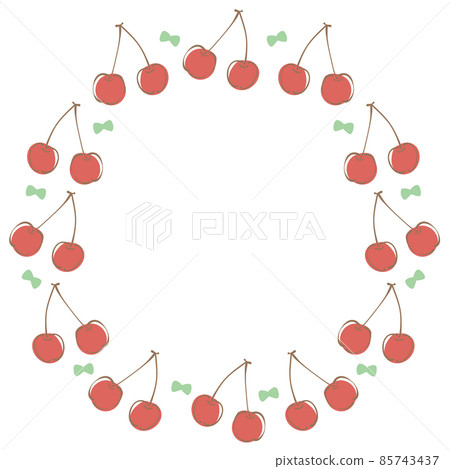 Cherry circular frame - Stock Illustration [85743437] - PIXTA