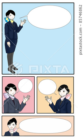 Woman cartoon illustration to explain - Stock Illustration [85746862 ...