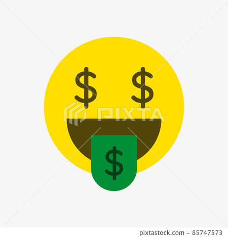 A vector illustration of a money mouth face emoji - Stock Illustration ...