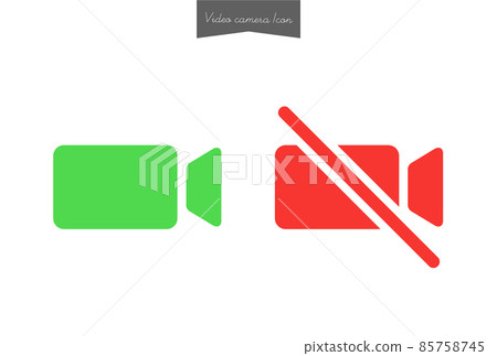 Video call / recording material-Video camera ON... - Stock Illustration ...