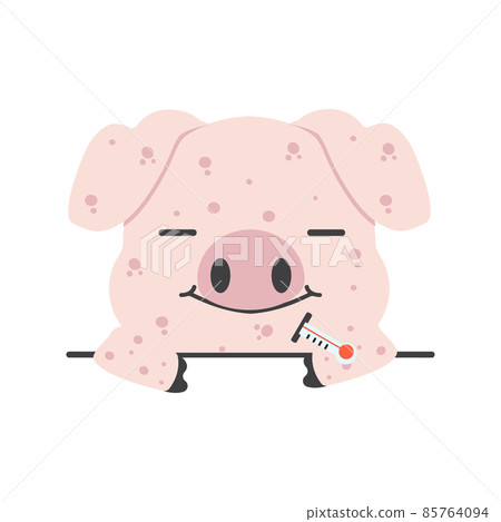 Sick Pig Swine Flu sign - Stock Illustration [85764094] - PIXTA