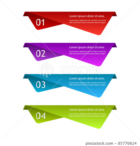 Gradient Colorful Steps Label Infographics... - Stock Illustration ...
