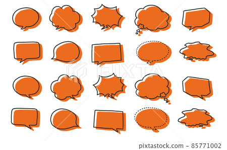 Speech bubble orange - Stock Illustration [85771002] - PIXTA