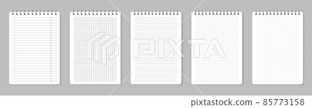 Notebook pages with wire binding, realistic...-插圖素材 [85773158] - PIXTA圖庫