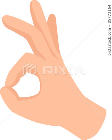 Symbol hand okey, icon ok isolated on white - Stock Illustration ...