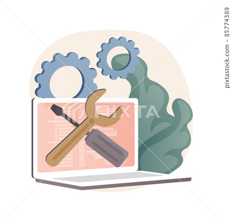 Computer service abstract concept vector... - Stock Illustration ...