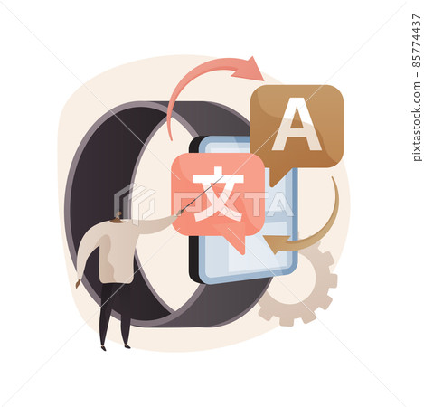 Digital translator abstract concept vector... - Stock Illustration ...