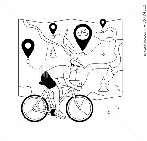 Bike paths network abstract concept vector...-插圖素材 [85774513] - PIXTA圖庫