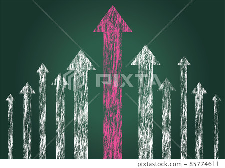 Multiple arrows drawn on the blackboard... - Stock Illustration ...