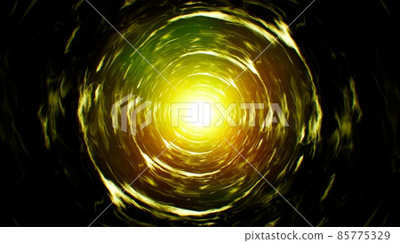 Glowing Spiral Yellow Light Core Energy in the... - Stock Illustration ...