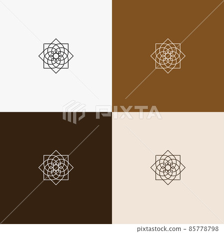 minimal line art symbol and icon for logo template - Stock Illustration ...