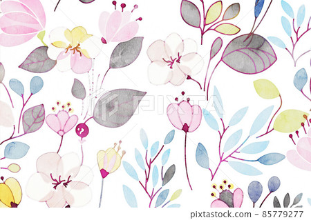 Elegant and beautiful watercolor flower... - Stock Illustration ...