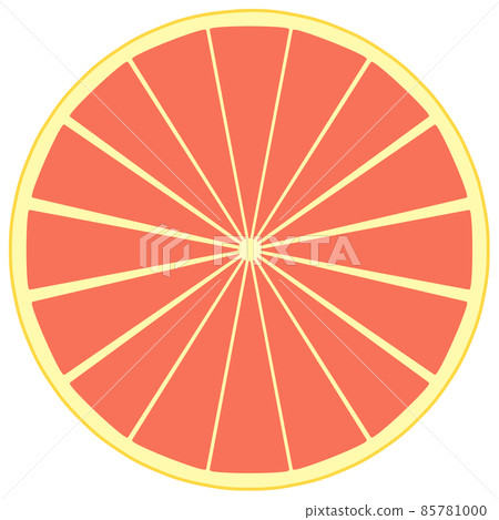 Cross section of grapefruit - Stock Illustration [85781000] - PIXTA
