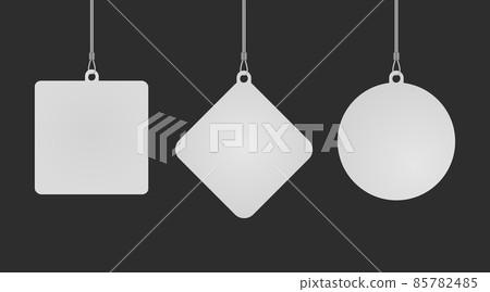 Set of circle, square and diamond danglers... - Stock Illustration ...