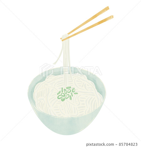Udon hand-painted watercolor style illustration - Stock Illustration ...