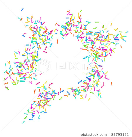 Multicolored sprinkles grainy on white background - Stock Illustration ...