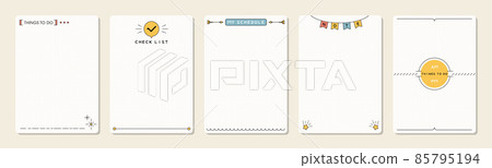 Notepad inside pages - Stock Illustration [85795194] - PIXTA