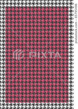 Postcard size bicolor houndstooth frame flannel... - Stock Illustration ...