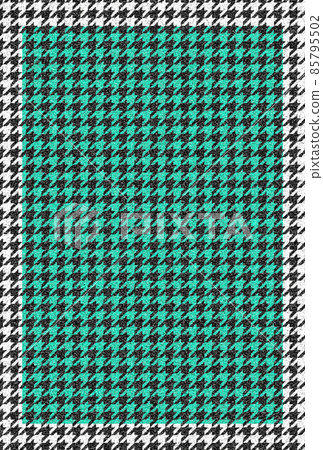 Postcard size bicolor houndstooth frame flannel... - Stock Illustration ...