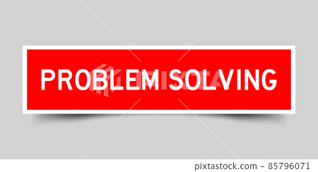 Square label banner with word problem solving... - Stock Illustration ...