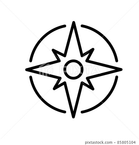Compass direction location navigation sea star...-插圖素材 [85805104] - PIXTA圖庫