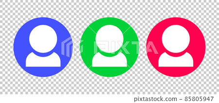 Colorful user icon set - Stock Illustration [85805947] - PIXTA