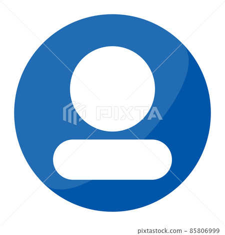 Blue user icon profile icon - Stock Illustration [85806999] - PIXTA