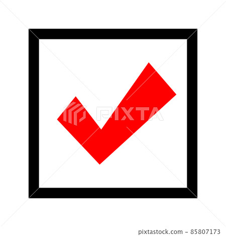Checkbox red square - Stock Illustration [85807173] - PIXTA