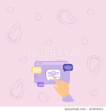 Hand Showing Graph Growth Pointing Web Browser... - Stock Illustration [85809451] - PIXTA