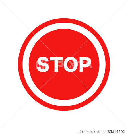 STOP sign red circle - Stock Illustration [85815502] - PIXTA