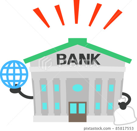 Bank character with power - Stock Illustration [85817553] - PIXTA