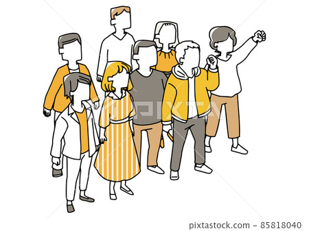 One Person Standing Up In A Crowd